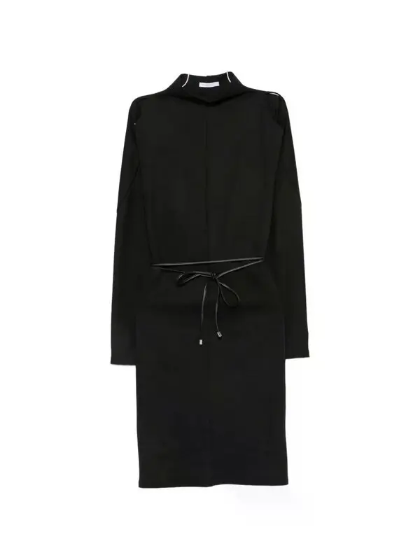 Patrizia Pepe Cut-out-shoulder Mini Dress - Black