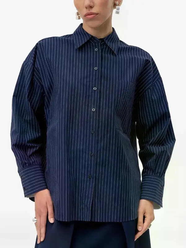 Hugo Regular-fit Pinstripe Cotton Poplin Blouse