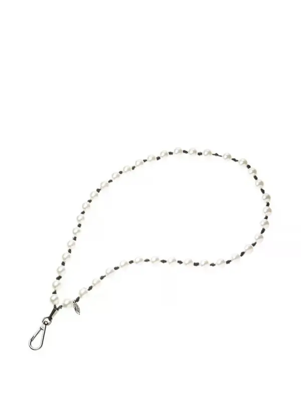 MAISON MICHEL Martine Hat Strap - White
