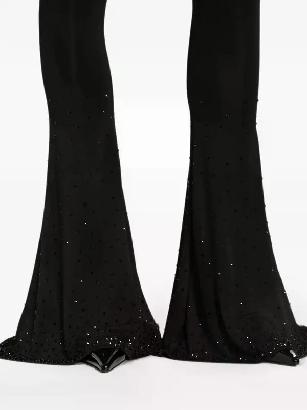 Patrizia Pepe Rhinestone Embellished Flared Trousers
