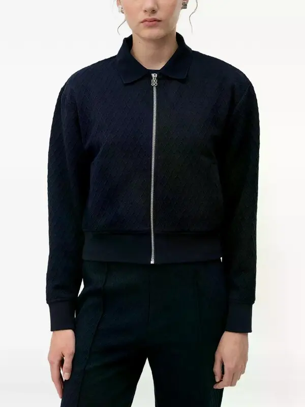 Hugo Dadrid Zippered Sweatshirt With Stacked-logo Puller