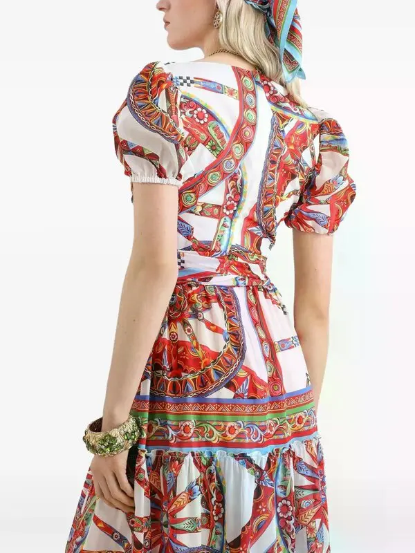 Dolce & Gabbana Carretto Print Long Dress