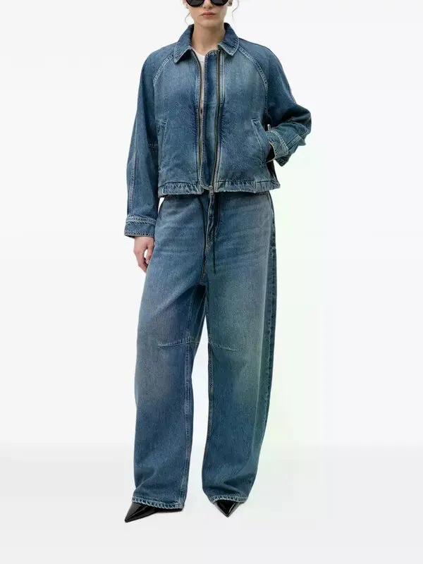 Hugo Grady B Zippered Bomber Jacket In Denim