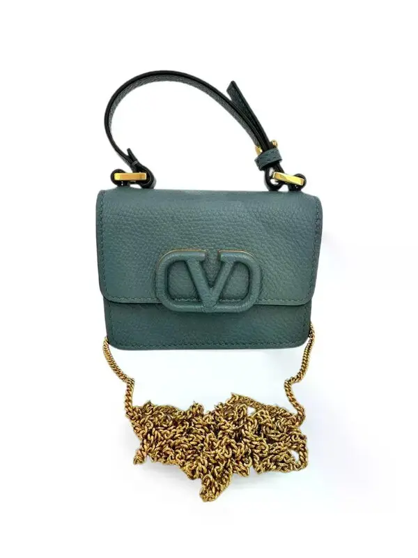Valentino Garavani Vlogo Chain Leather Pouch