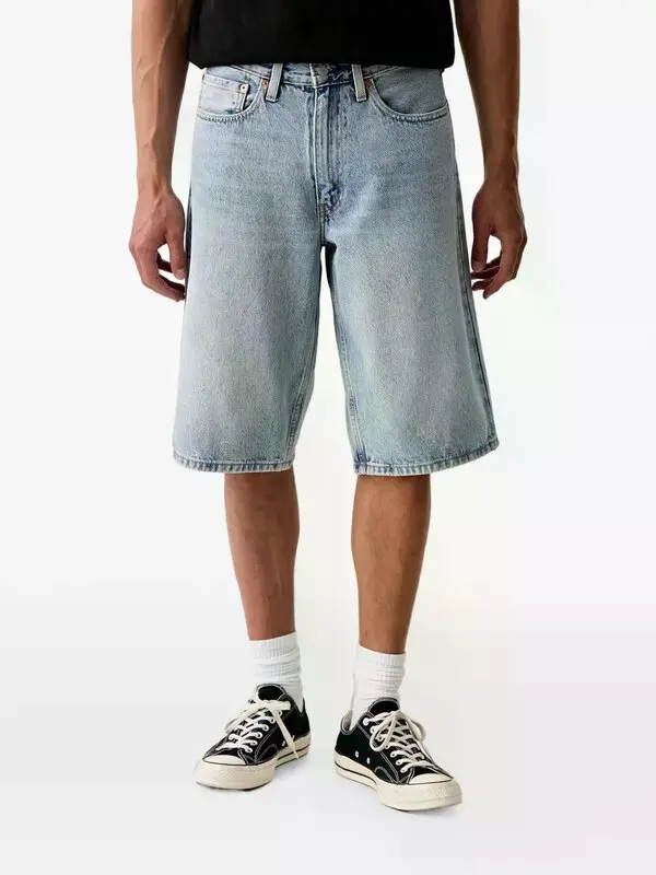 LEVI'S 470 Logo-patch Denim Shorts - Blue