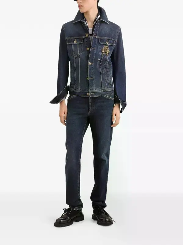 Dolce & Gabbana Denim Jacket With Logo Patch