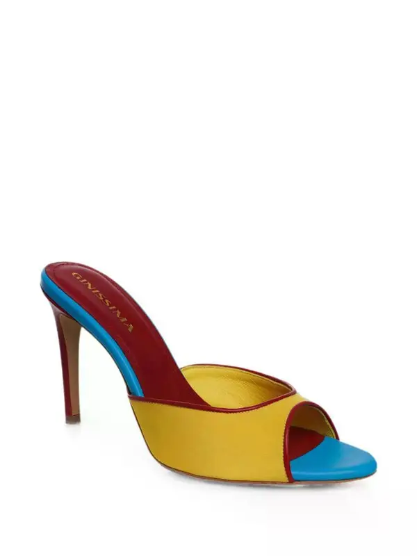 GINISSIMA Vicky Color-blocked Stiletto Sandals