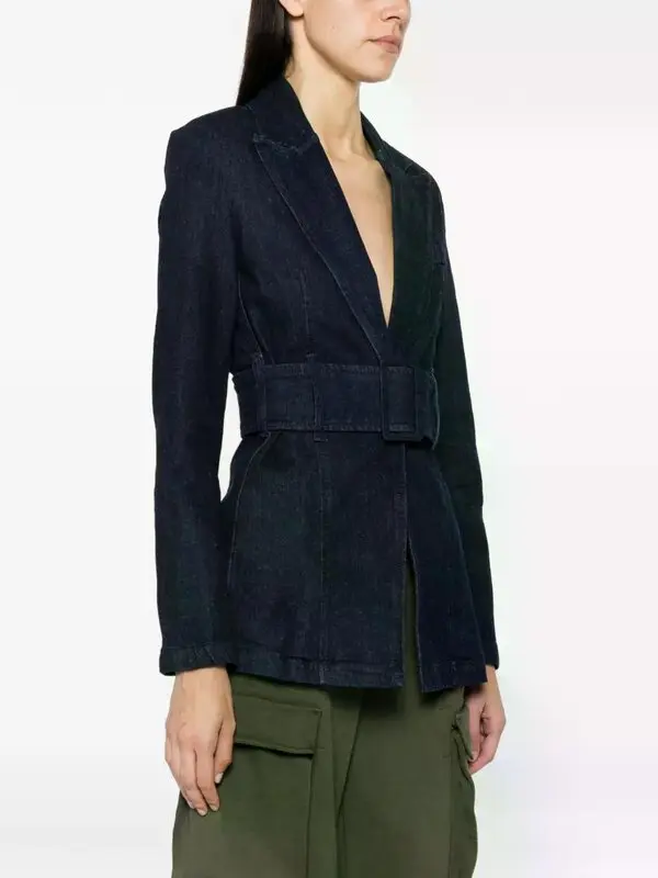 Patrizia Pepe Belted Denim Blazer