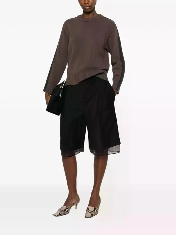 Herno Contrast-stripe Ribbed-trim Sweater