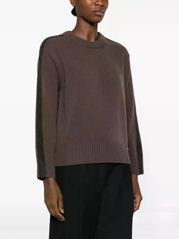 Herno Contrast-stripe Ribbed-trim Sweater