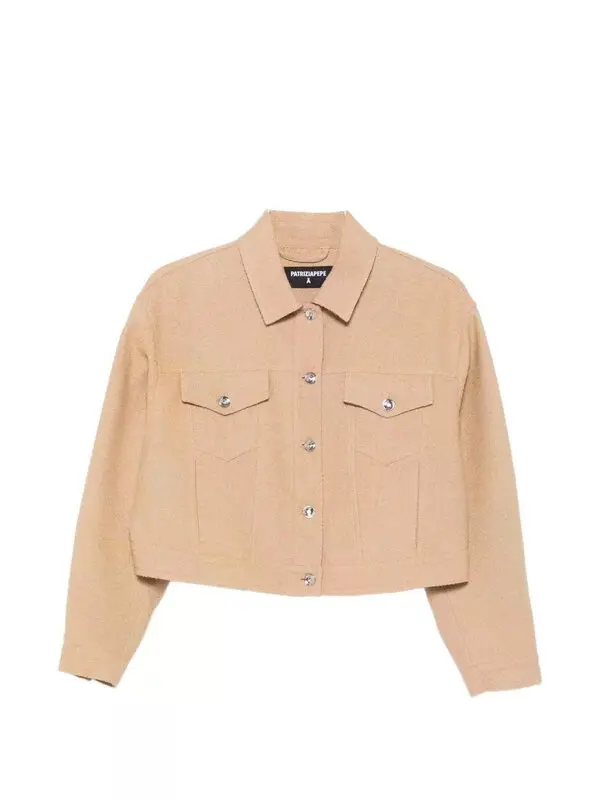 Patrizia Pepe Micro-bouclé Jacket - Neutrals
