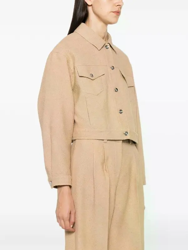 Patrizia Pepe Micro-bouclé Cropped Jacket