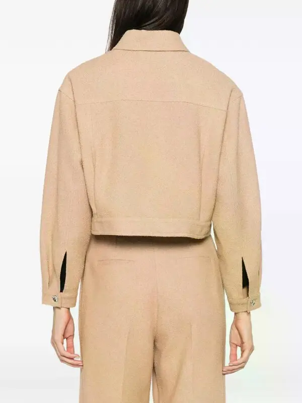 Patrizia Pepe Micro-bouclé Cropped Jacket