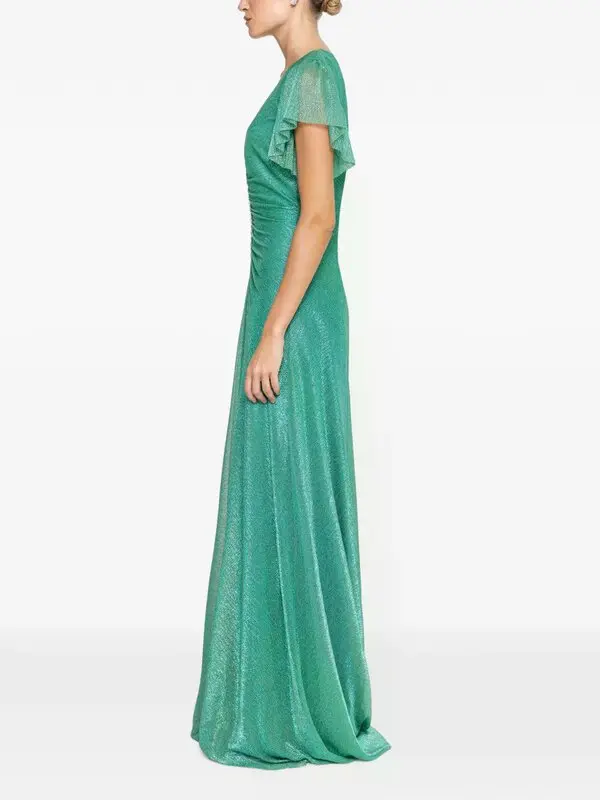 NISSA Crystal-detail Maxi Dress - Green