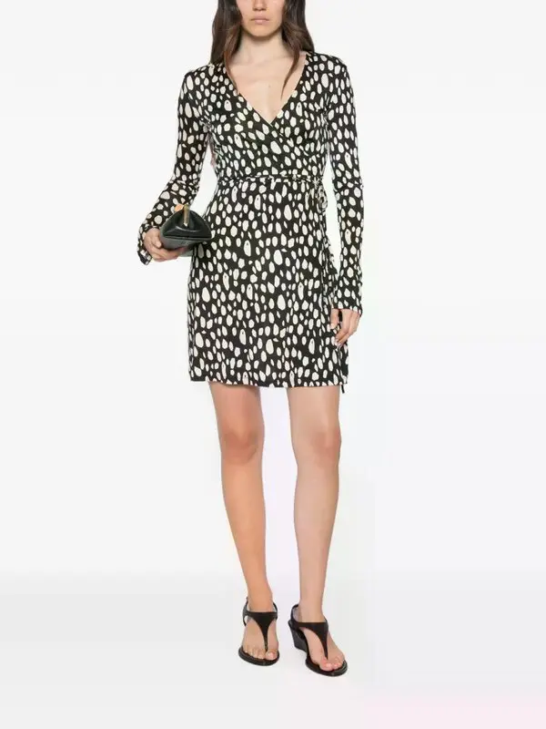 Patrizia Pepe Printed Wrap Mini Dress