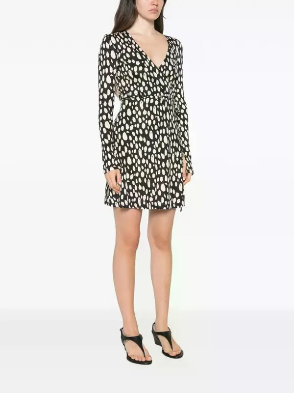 Patrizia Pepe Printed Wrap Mini Dress