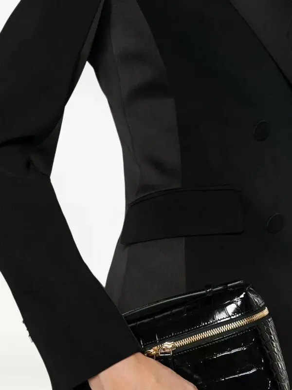 Patrizia Pepe Double-breasted Crepe Blazer