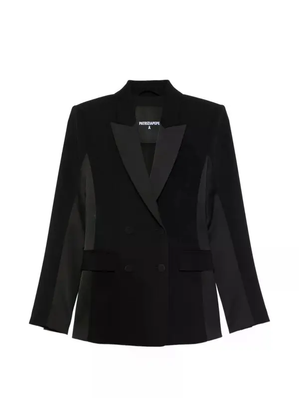 Patrizia Pepe Double-breasted Crepe Blazer