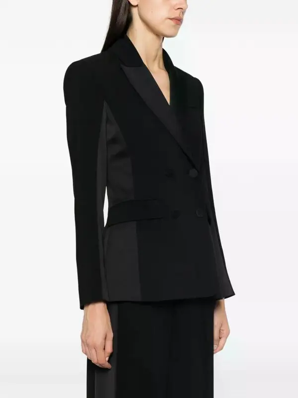 Patrizia Pepe Double-breasted Crepe Blazer