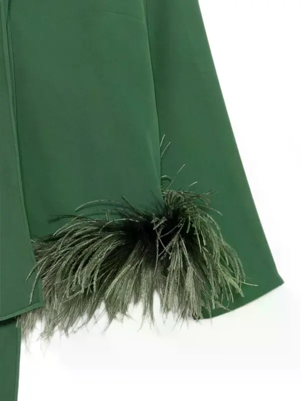 P.a.r.o.s.h Feather-trim Pussy-bow Blouse