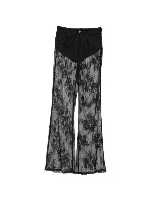 Patrizia Pepe Flared Lace Trousers