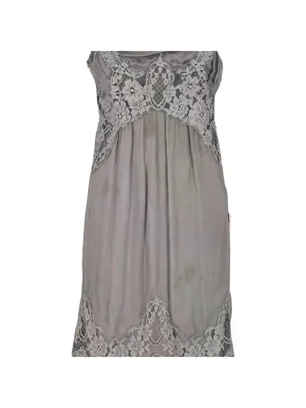 Alberta Ferretti Lace-panelled Silk Midi Dress