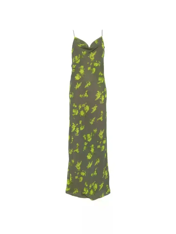 Patrizia Pepe Floral Print Maxi Dress - Green