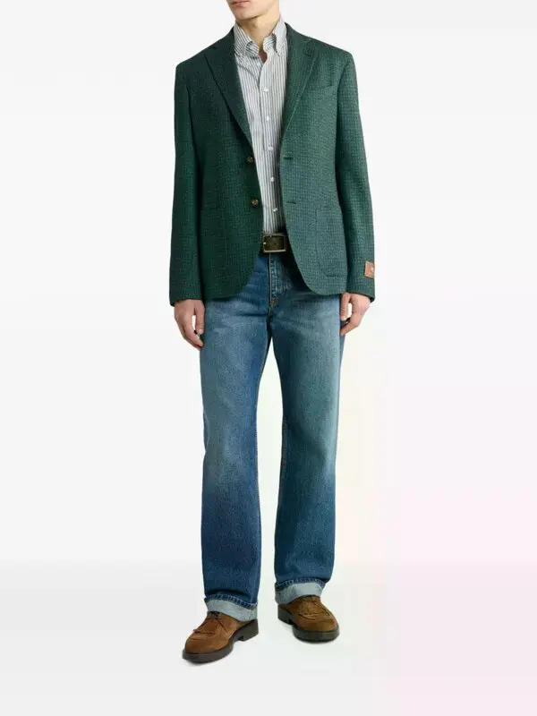 Etro Houndstooth-motif Single-breasted Blazer
