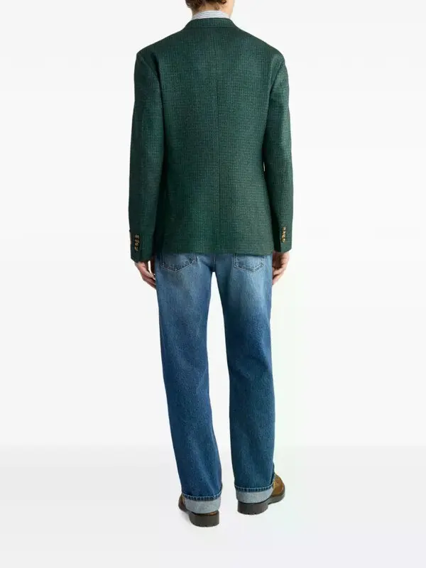 Etro Houndstooth-motif Single-breasted Blazer