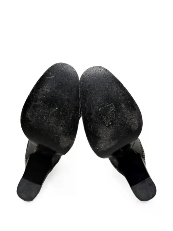 Saint Laurent Chain-link Knee-high Leather Boots
