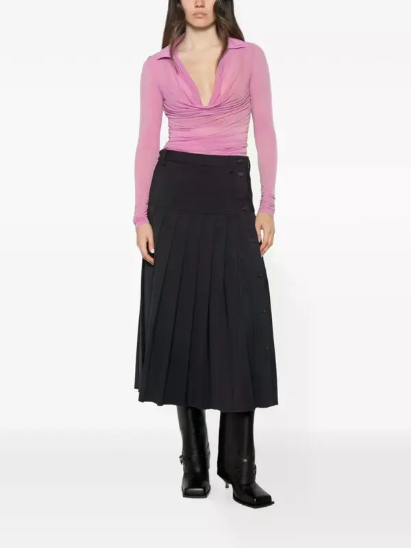 Patrizia Pepe Sheer Ruched Top
