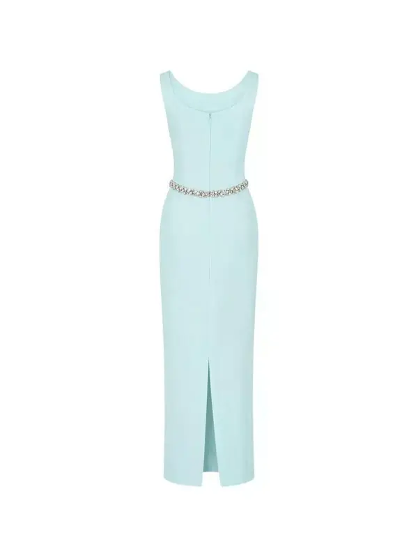 Safiyaa Riley Crystal-embellished Gown - Green