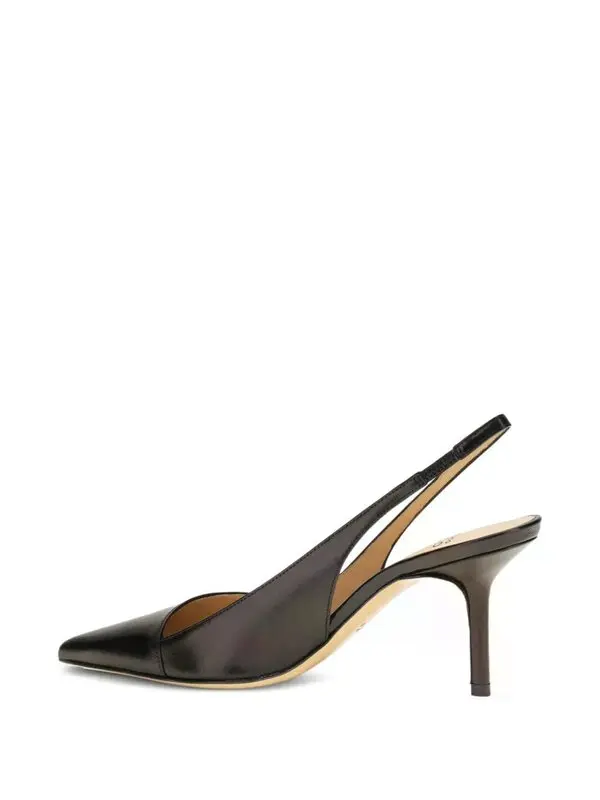 FRANCESCO RUSSO Pointed-toe Slingback Pumps - Black