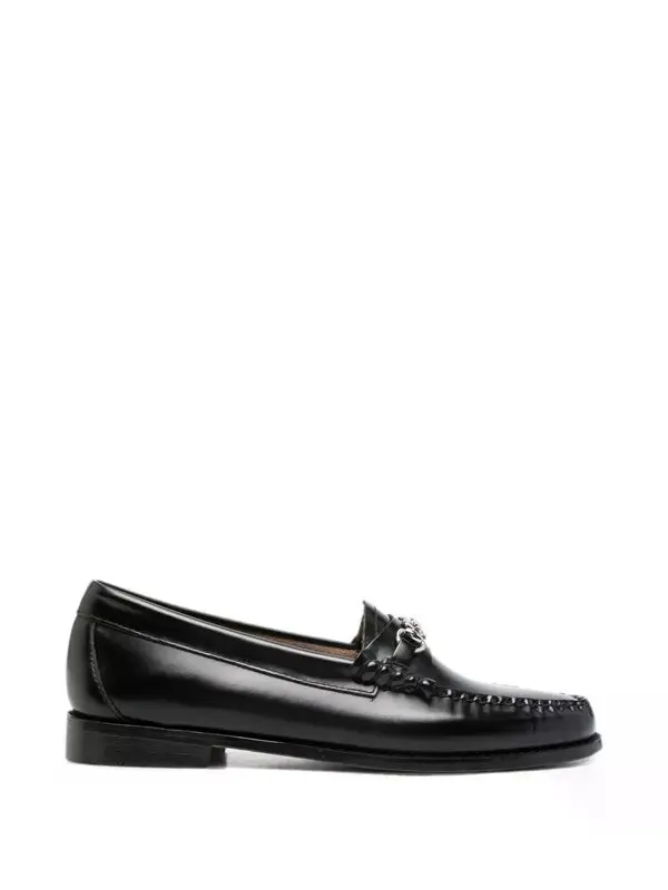 G.H.BASS Lianna Horsebit Leather Loafers - Black