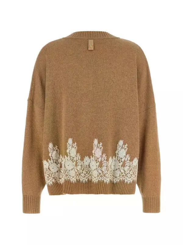 Alberta Ferretti Lace-insert Cardigan