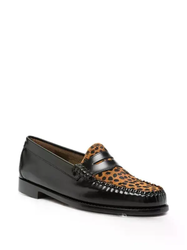 G.H.BASS Leopard-print Penny Loafers