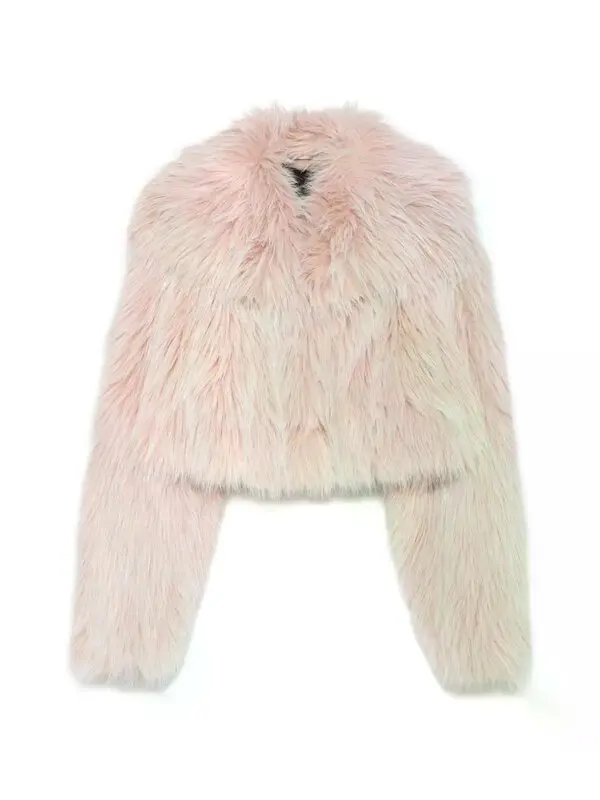 Patrizia Pepe Cropped Fluffy Jacket