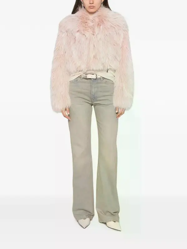 Patrizia Pepe Cropped Fluffy Jacket