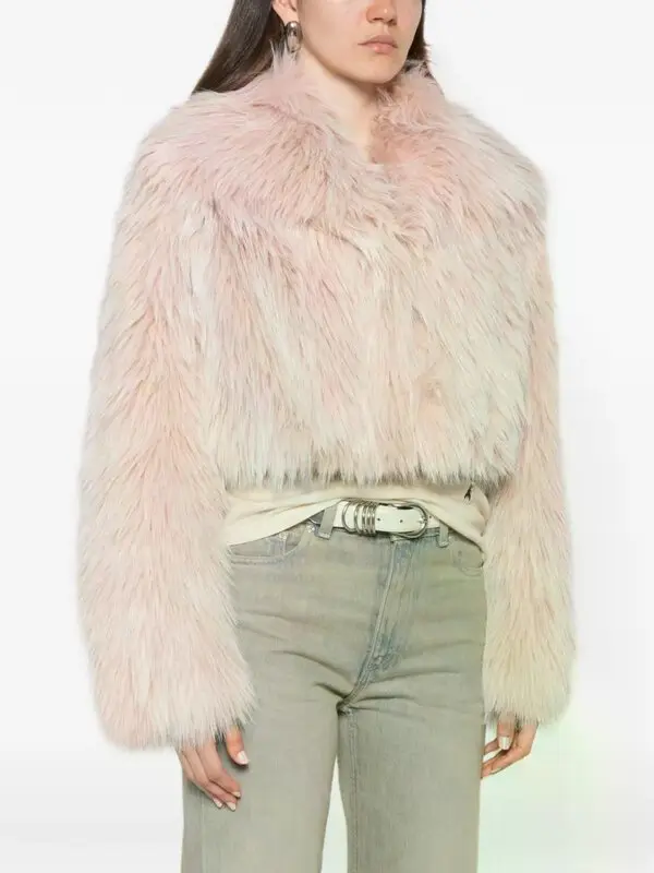 Patrizia Pepe Cropped Fluffy Jacket