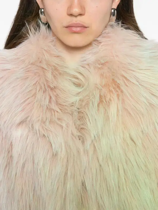 Patrizia Pepe Cropped Faux Fur Jacket