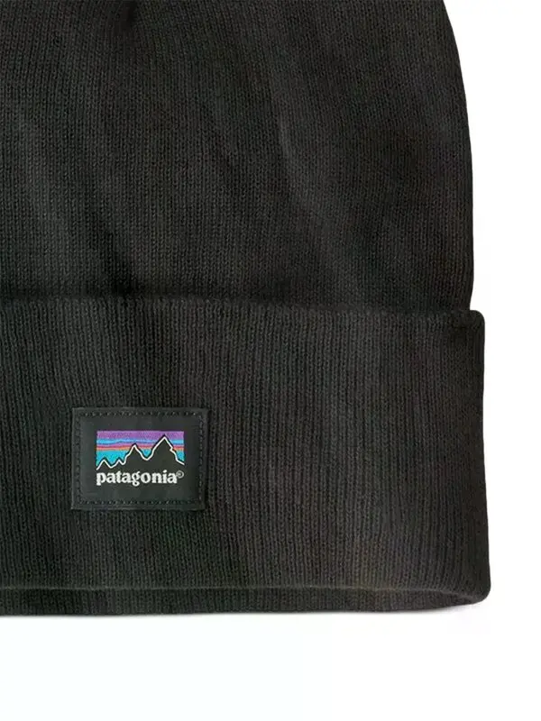 Patagonia Everyday Logo-patch Knit Beanie - Black