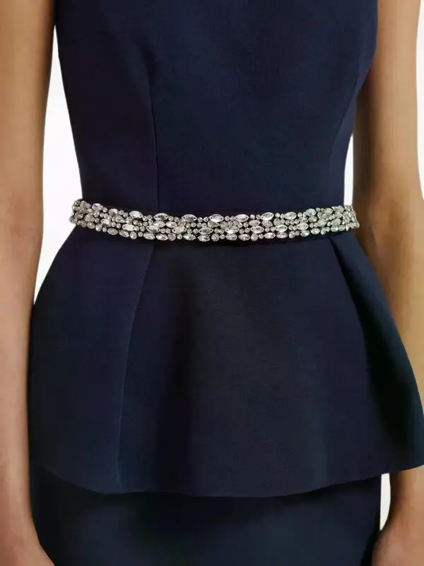 Safiyaa Carter Crystal-embellished Peplum Gown