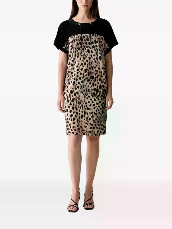 Joseph Ribkoff Leopard-print Panelled Mini Dress - Neutrals