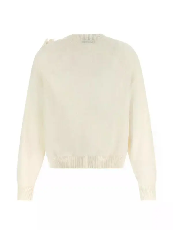 Alberta Ferretti Floral Embroidered Pendant Detail Sweater