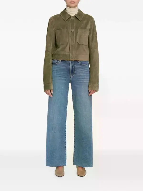 FRAME Le Pixie Raw-edge Wide-leg Jeans