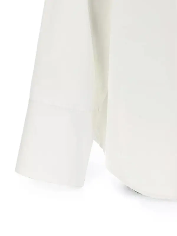 Alberta Ferretti Pleated Ruffle Pussy-bow Shirt - White