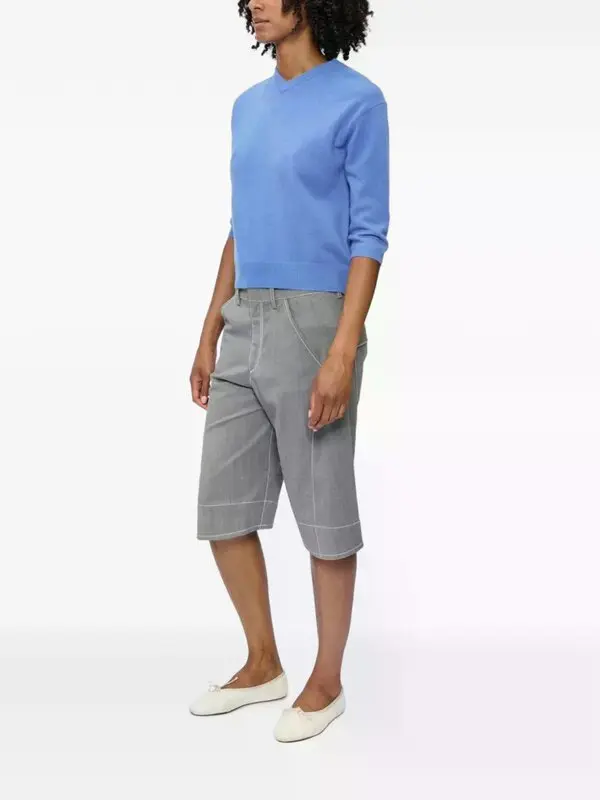 6397 Elbow Cashmere V-neck Sweater
