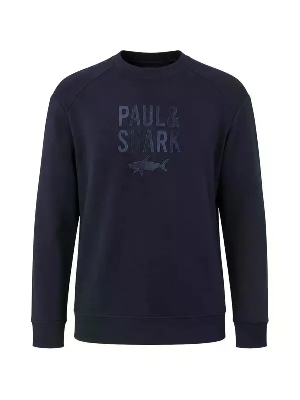 Paul & Shark Logo-embroidered Raglan-sleeve Sweater - Blue