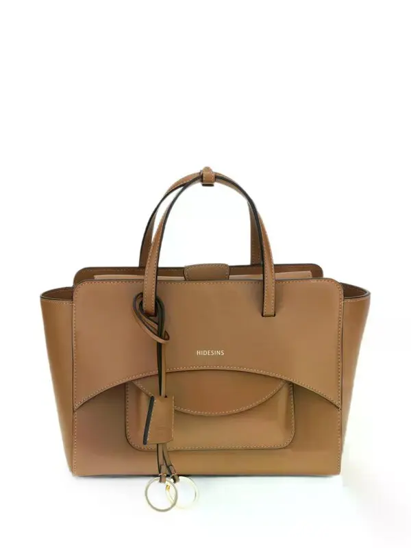 HIDESINS Logo Detail Handbag - Brown