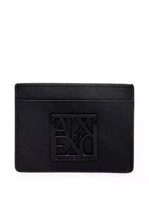 Armani Exchange Logo-plaque Cardholder - Black